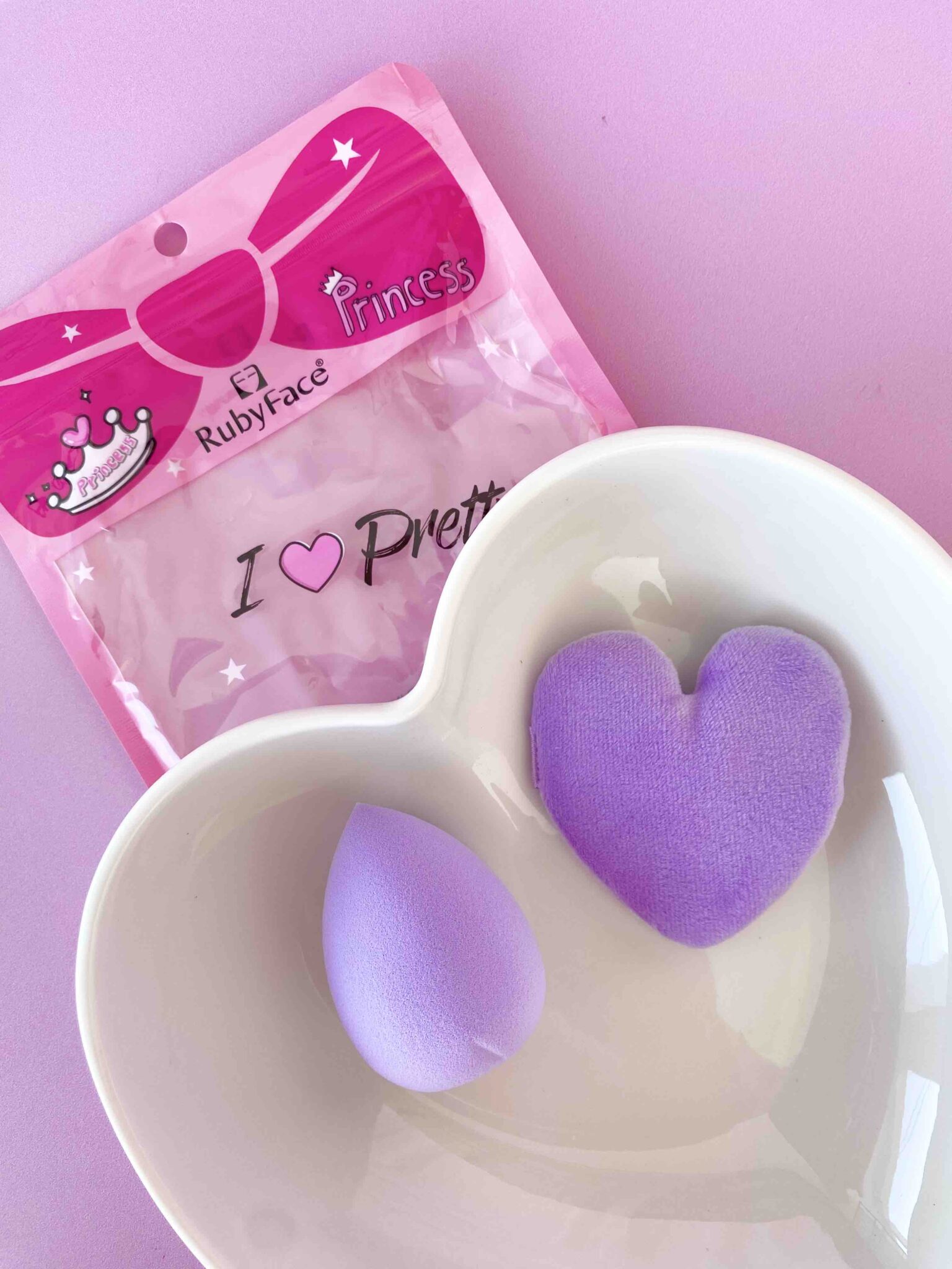 Set x2 Beauty Blender Mas Borla Heart Ruby Face - Compra maquillaje al ...